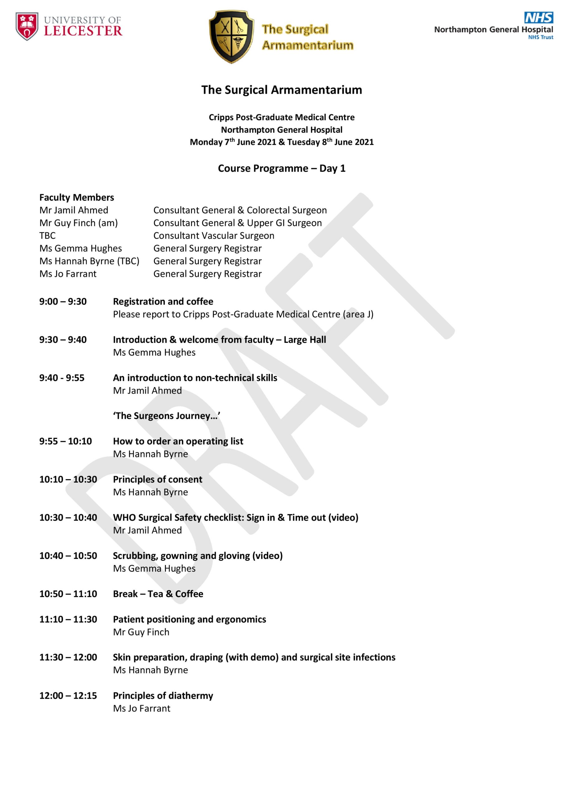 Basic Surgical Skills Course – Monday 7th June 2021 - ALSGBI