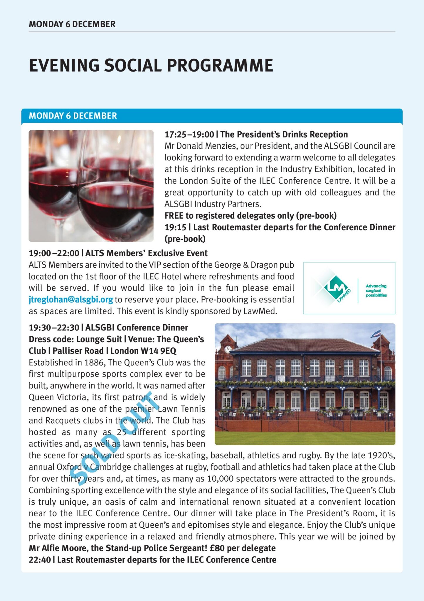 Social Programme - ALSGBI