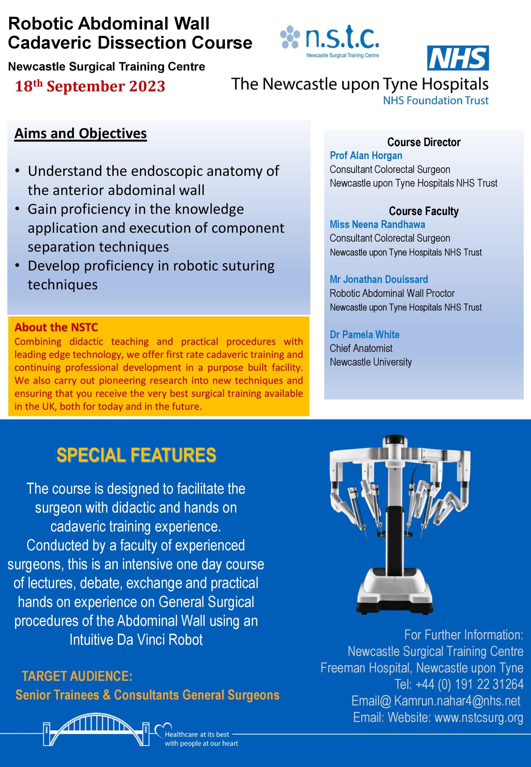 Robotic Abdominal Wall Course - 18th September 2023 - ALSGBI