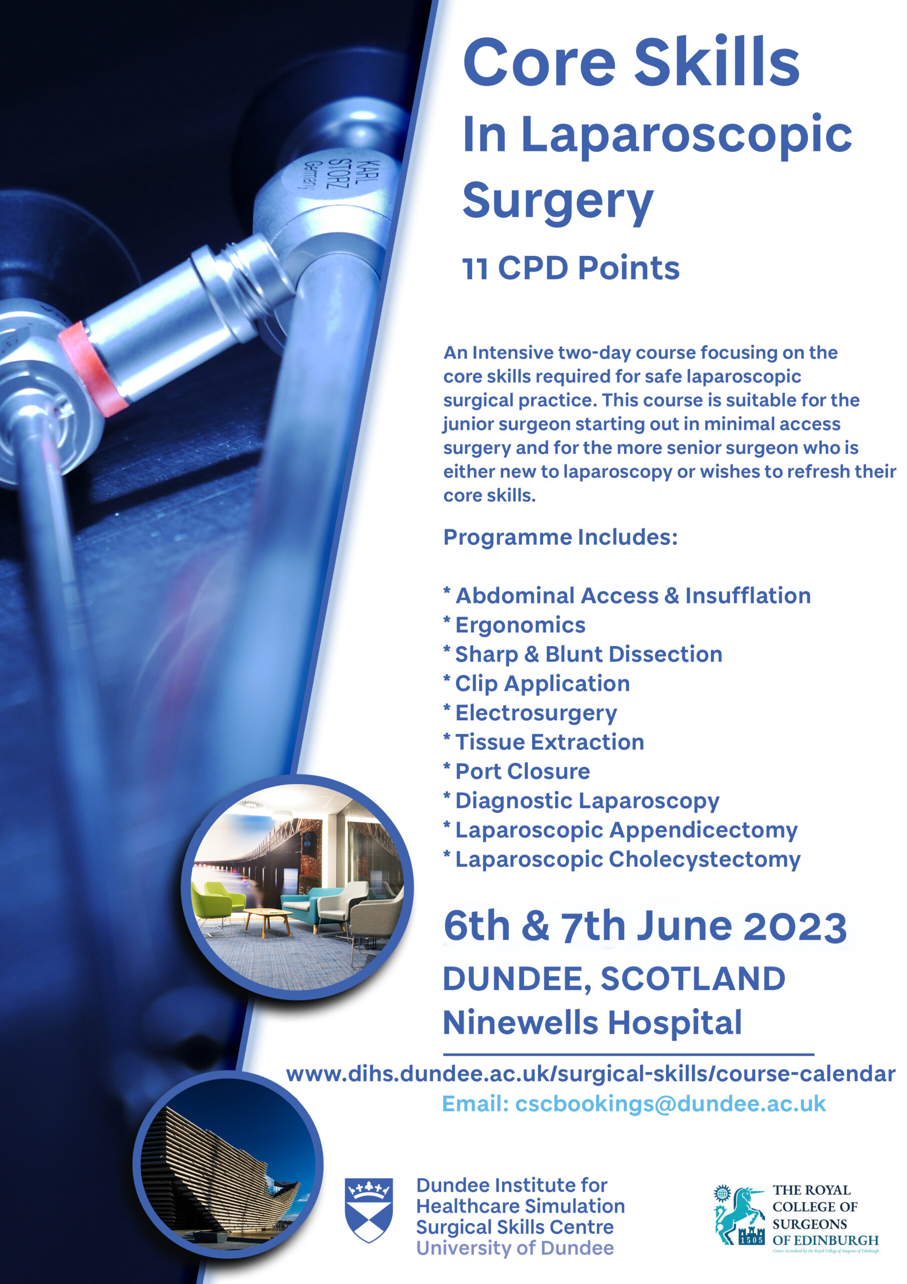 Core Skills in Laparoscopic Surgery Course - 6th & 7th June 2023 - ALSGBI