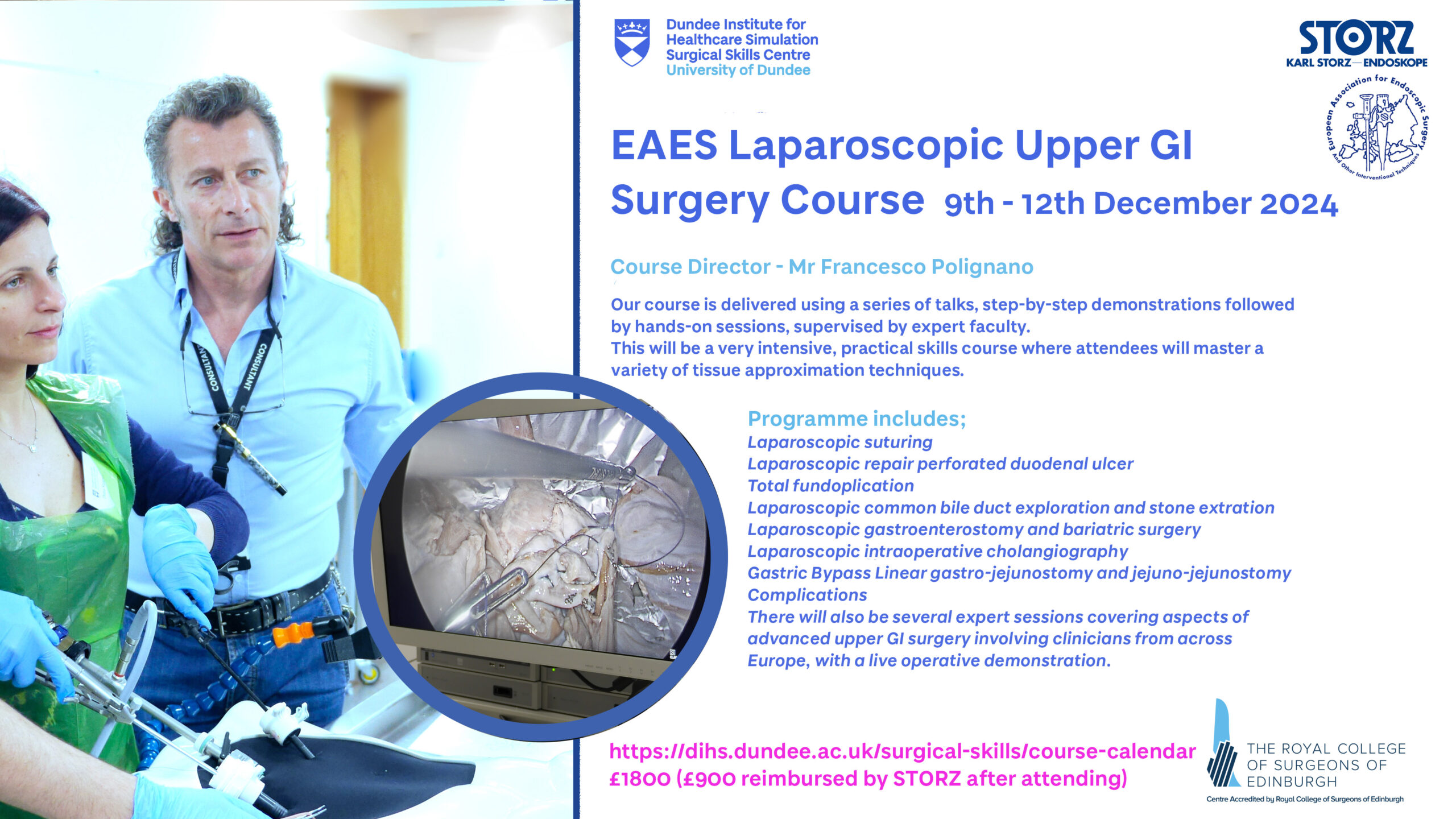 EAES Laparoscopic Upper GI Surgery course – 9th to 12th December 2024 ...