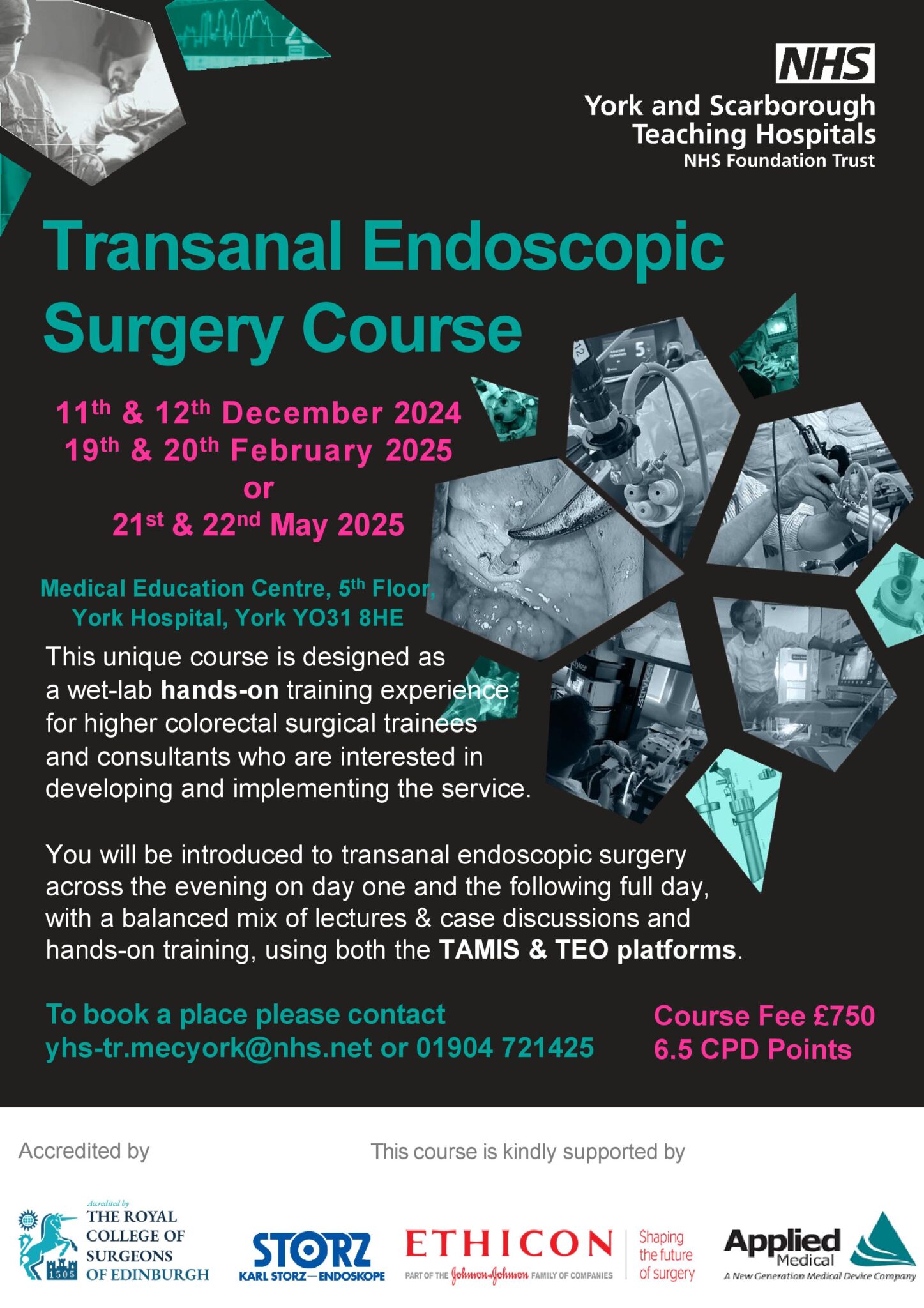 Transanal Endoscopic Surgery course, York - 11th & 12th December 2024 ...