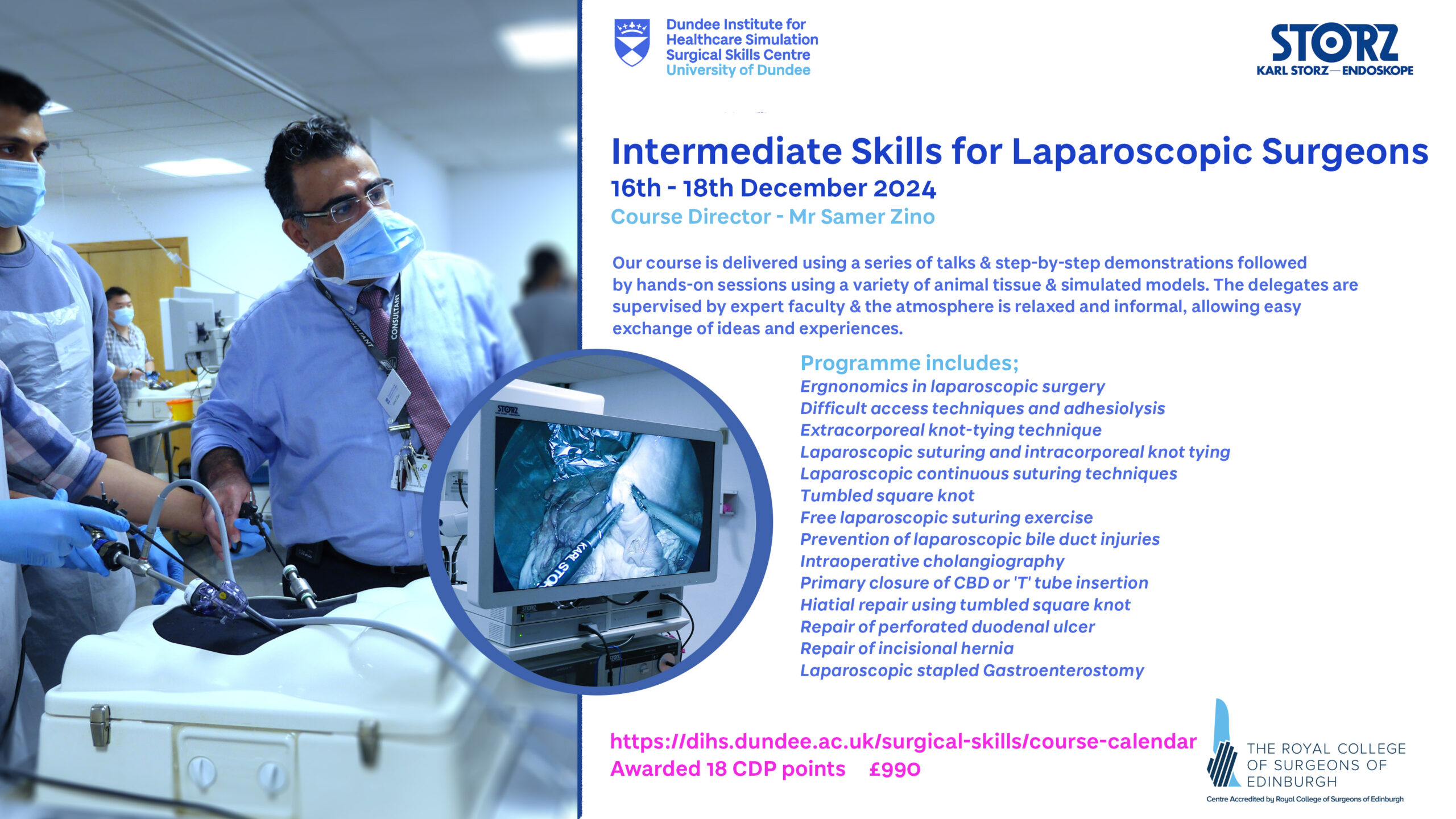 Intermediate Skills for Laparoscopic Surgeons course – 16th to 18th ...