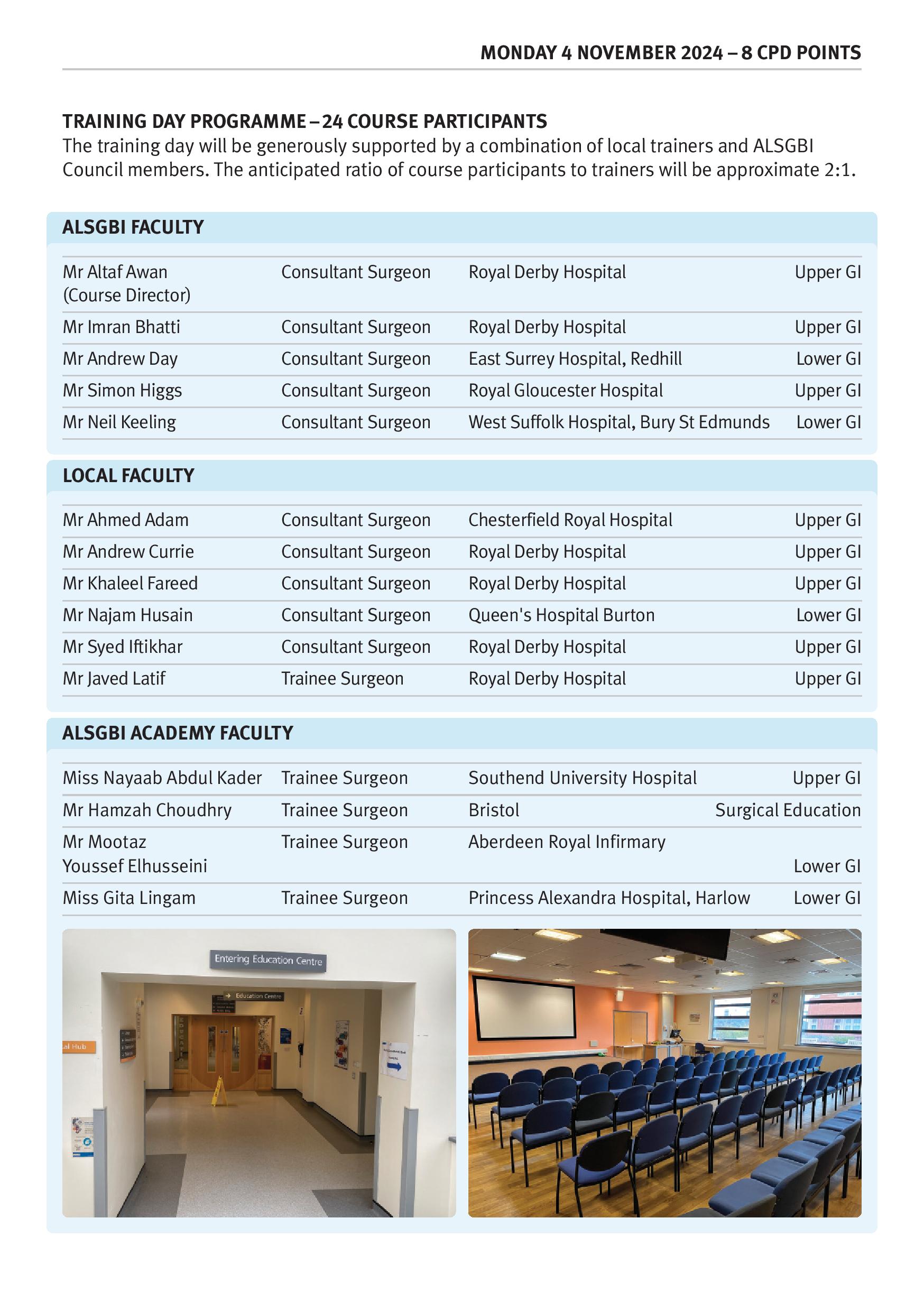 Laparoscopic Surgery Training Day – Monday 4 November - ALSGBI